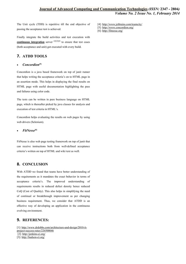 Acceptance test driven development | PDF