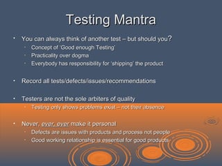 Acceptance testing for rome | PPT