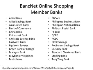 Accepting payments online with BancNet Internet Payment Gateway | PDF