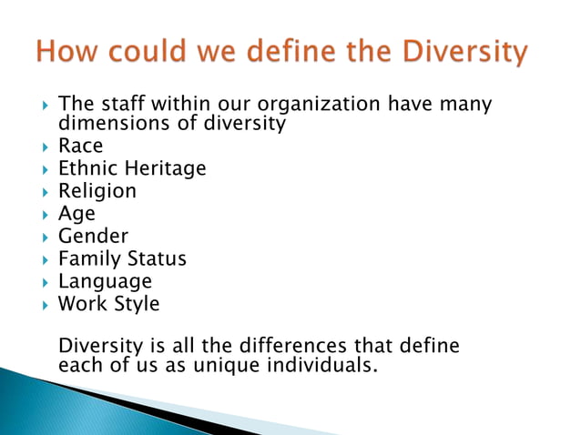 Accepting and Respecting diversity It enhance the knowledge about ...