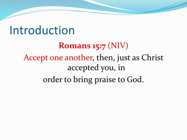 Accept one another | PPT