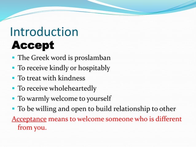 Accept one another | PPT
