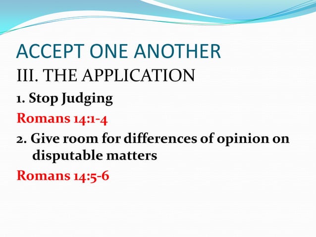 Accept one another | PPT