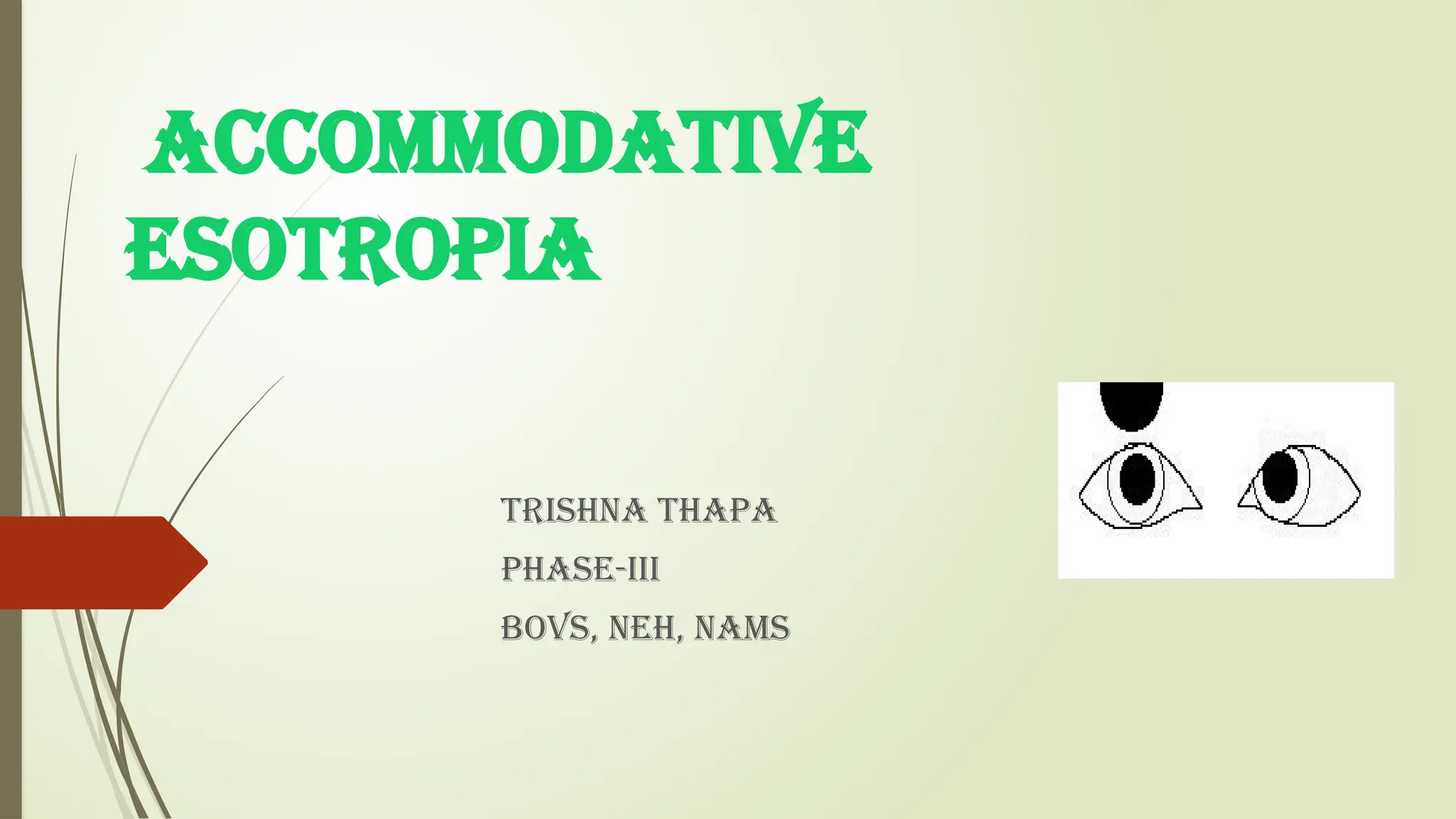 Accommodative esotropia by Trishna Thapa | PPTX