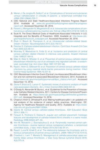 Accesos vasculares complicaciones 2017 | PDF