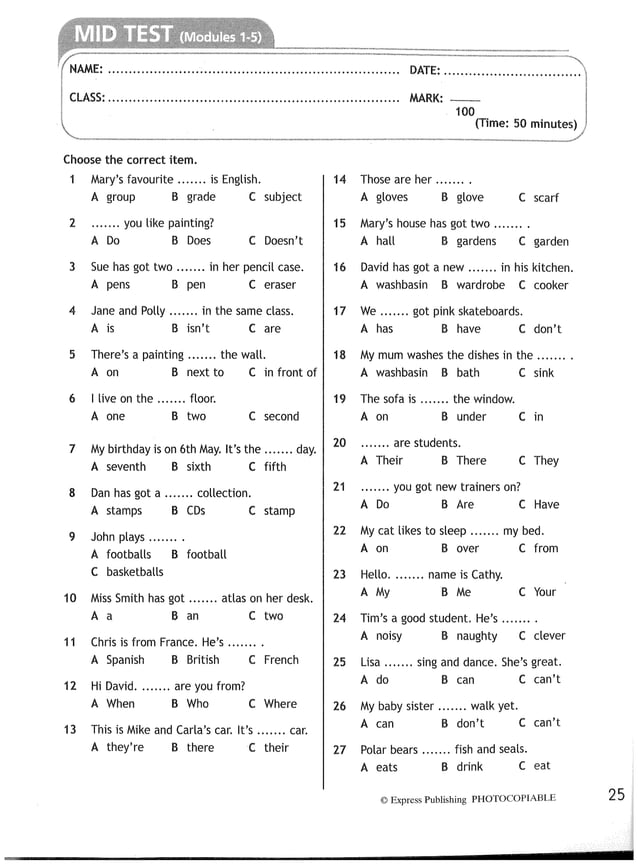 Access 1-test-booklet | PDF