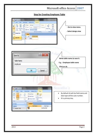 MS Access 2007 in ITT | PDF