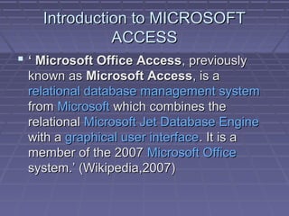 Access | PPT