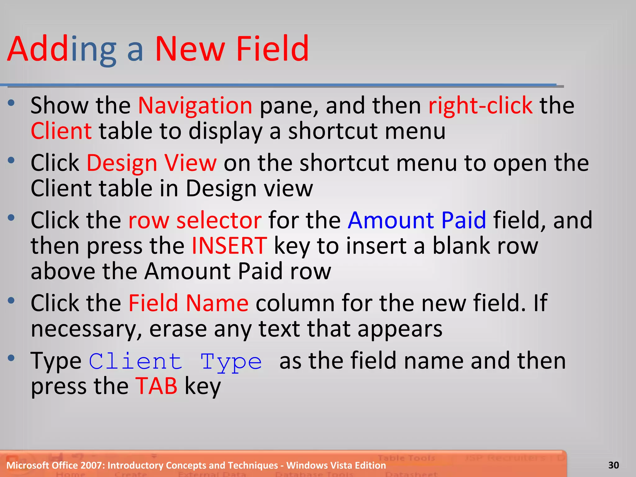Access Ch3 Maintaining A Database (Jy) | PPT