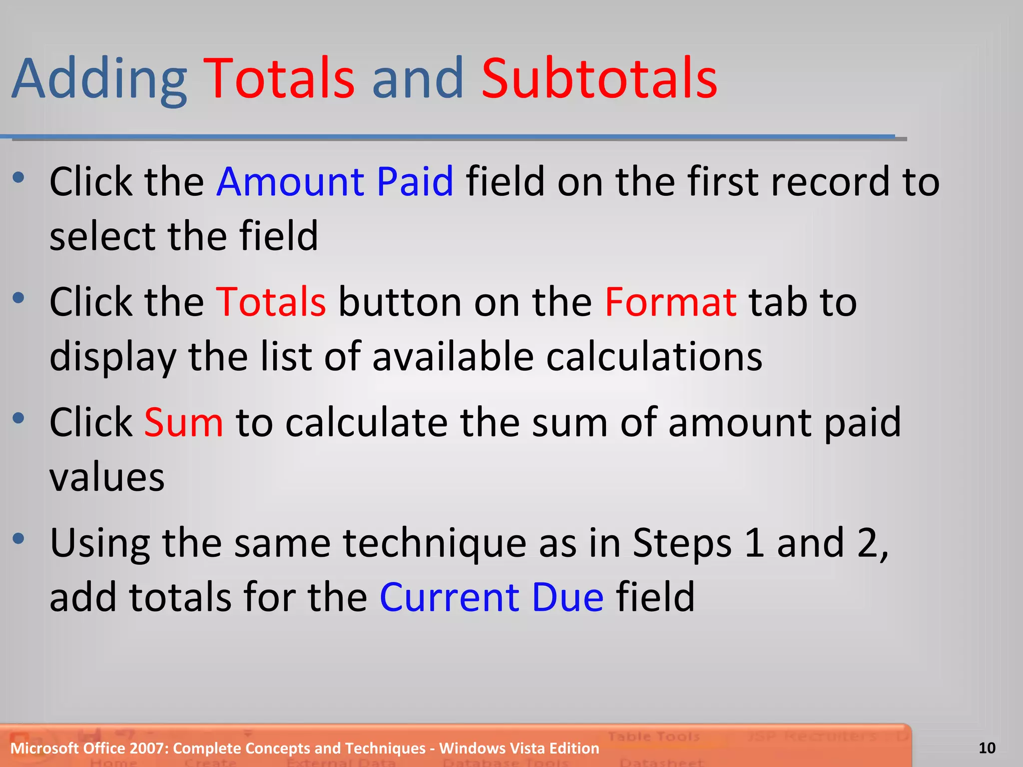 Access Ch4 Creating Reports And Forms (Jy) | PPT