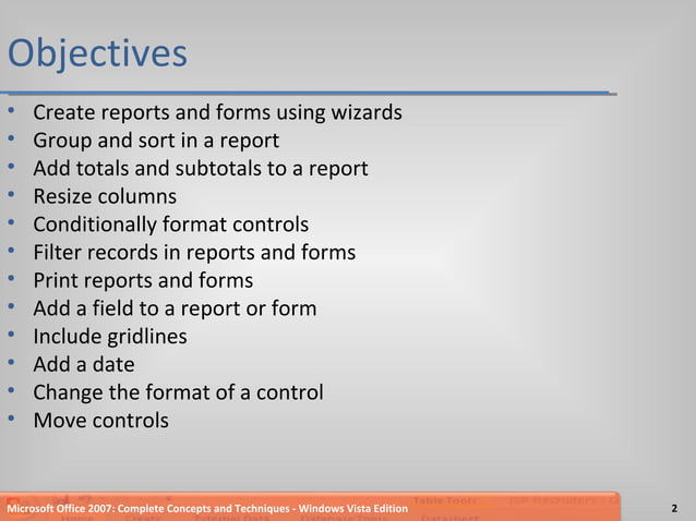 Access Ch4 Creating Reports And Forms (Jy) | PPT