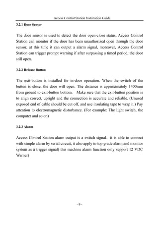 Access control-installation | PDF