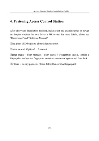 Access control-installation | PDF