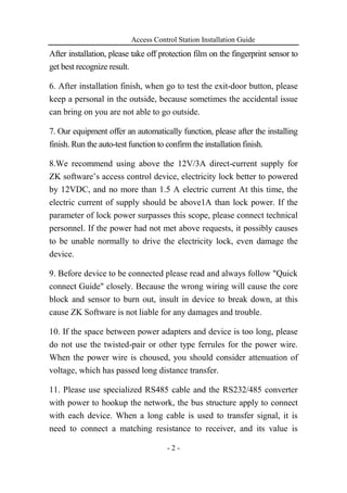 Access control-installation | PDF