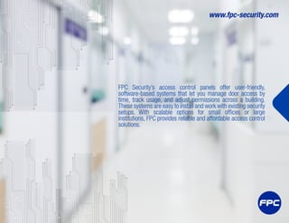Entry and Professional Access Control Panels for Security Systems | PDF