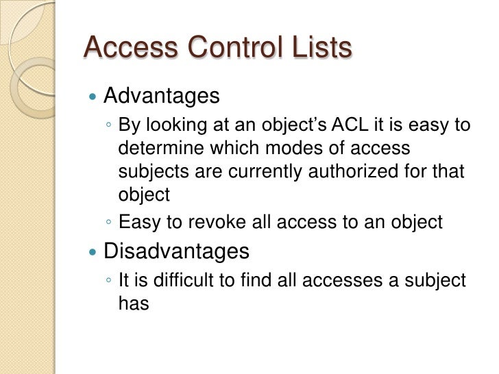 Access Control: Principles and Practice Access Control: Principles and Practice