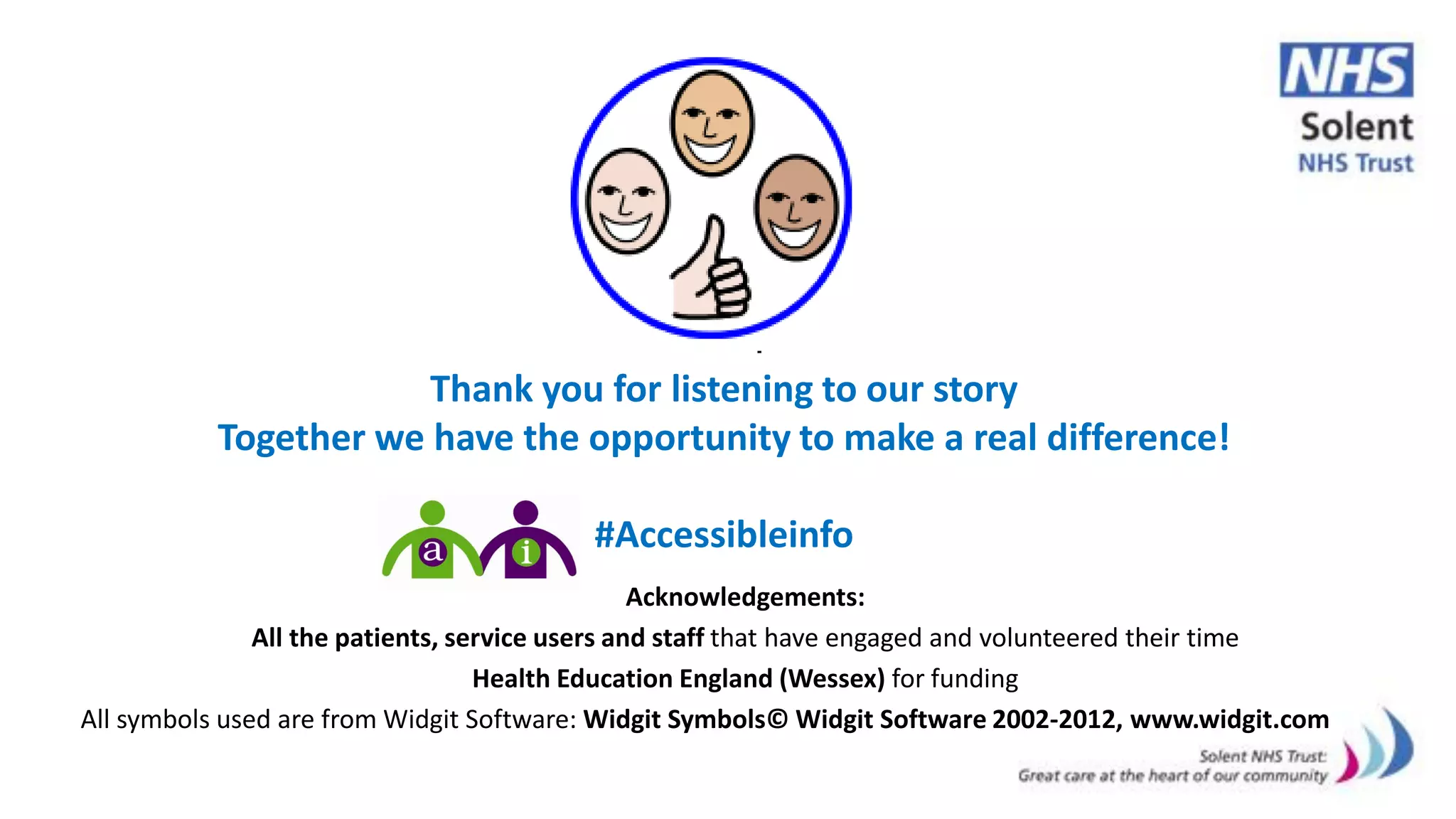 Solent NHS Trust- Solent’s accessible information portfolio- PEN 2016 | PPT