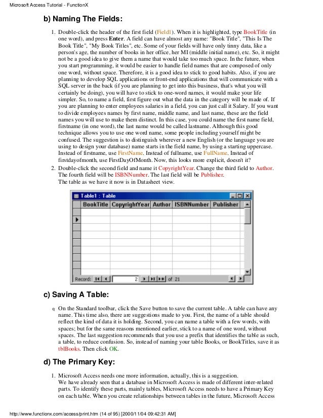 Access 2003 Tutorial 3