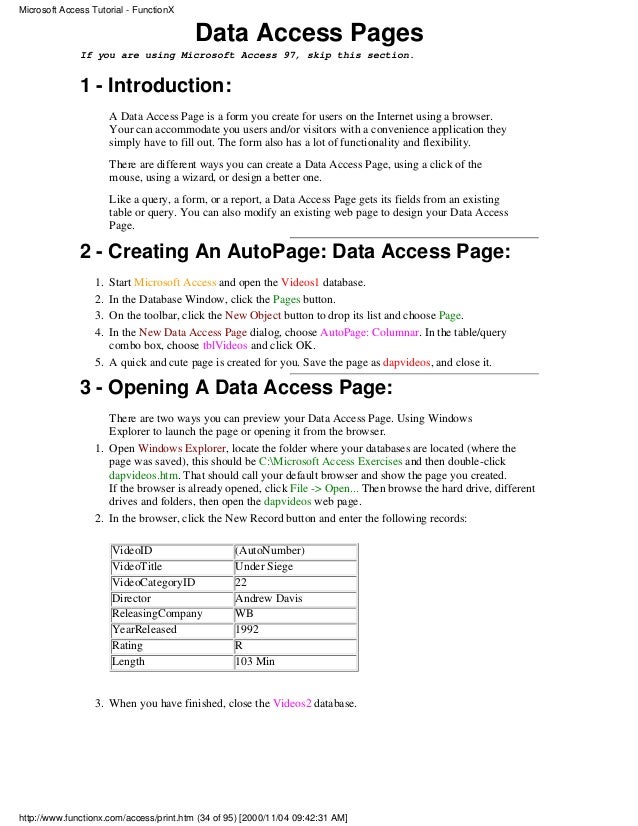 Access 2003 tutorial 3