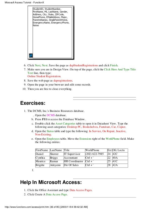 Access 2003 tutorial 3