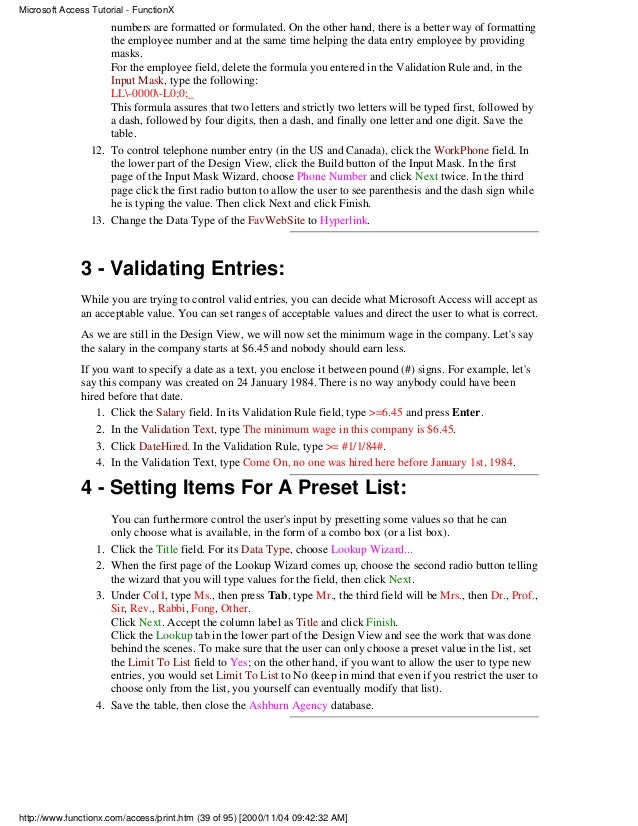 Access 2003 tutorial 3