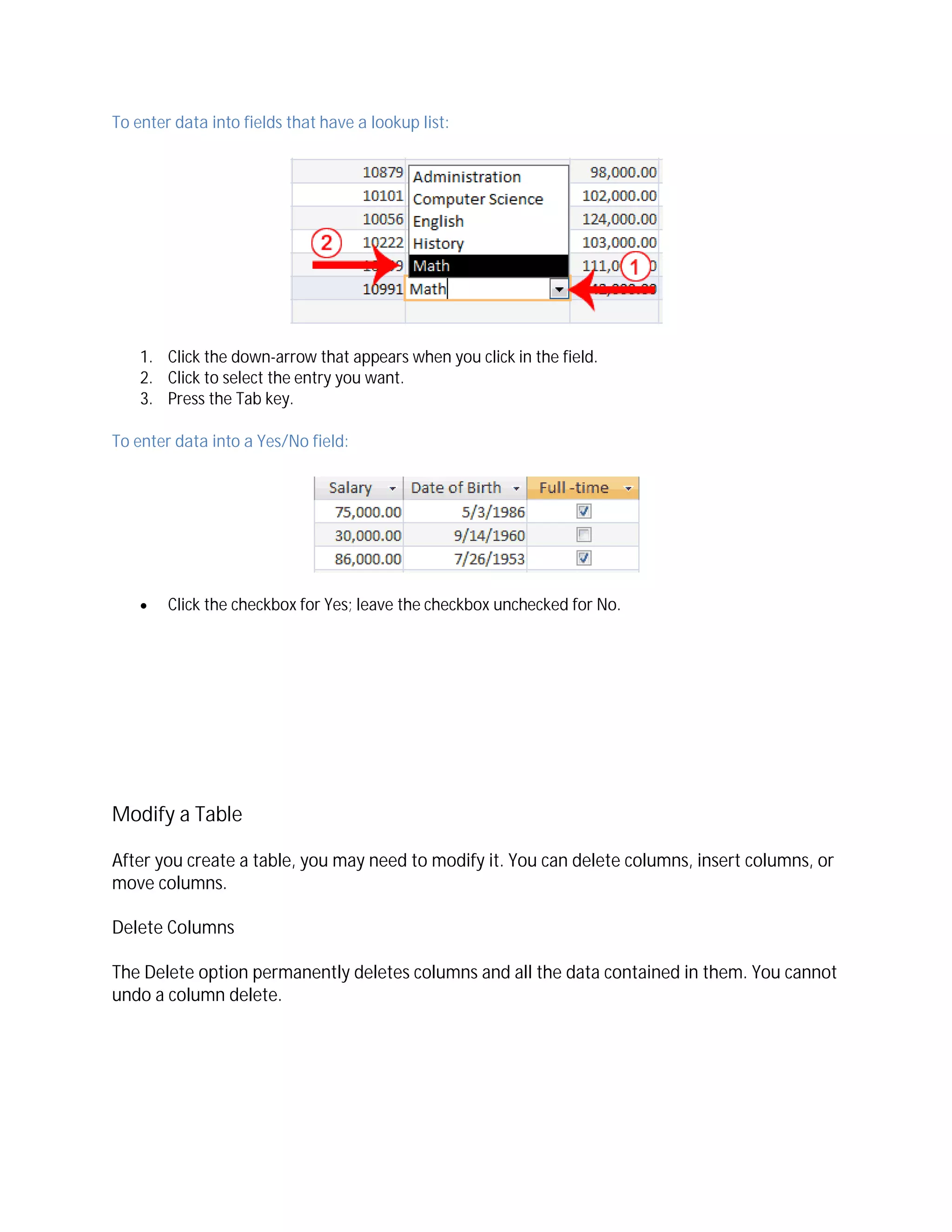 Access 2007 lecture notes students | PDF