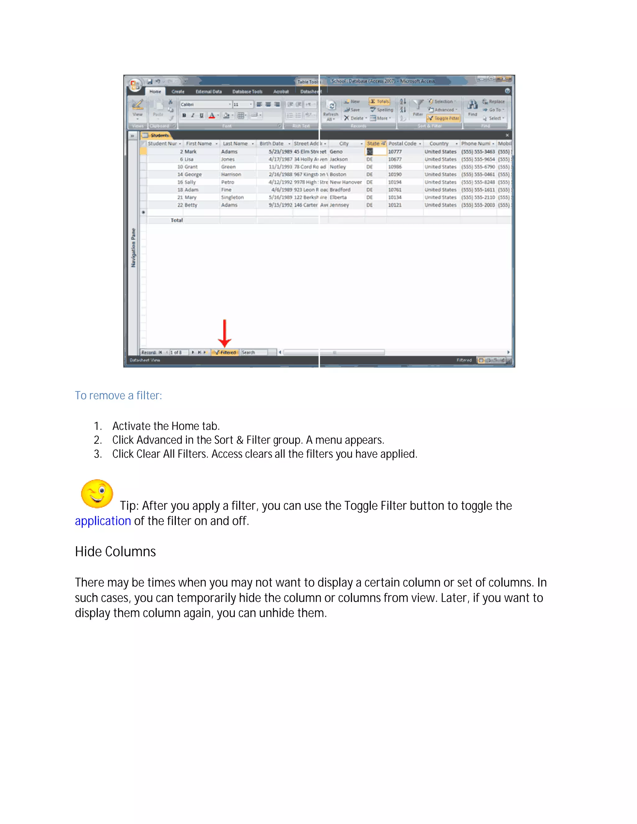 Access 2007 lecture notes students | PDF