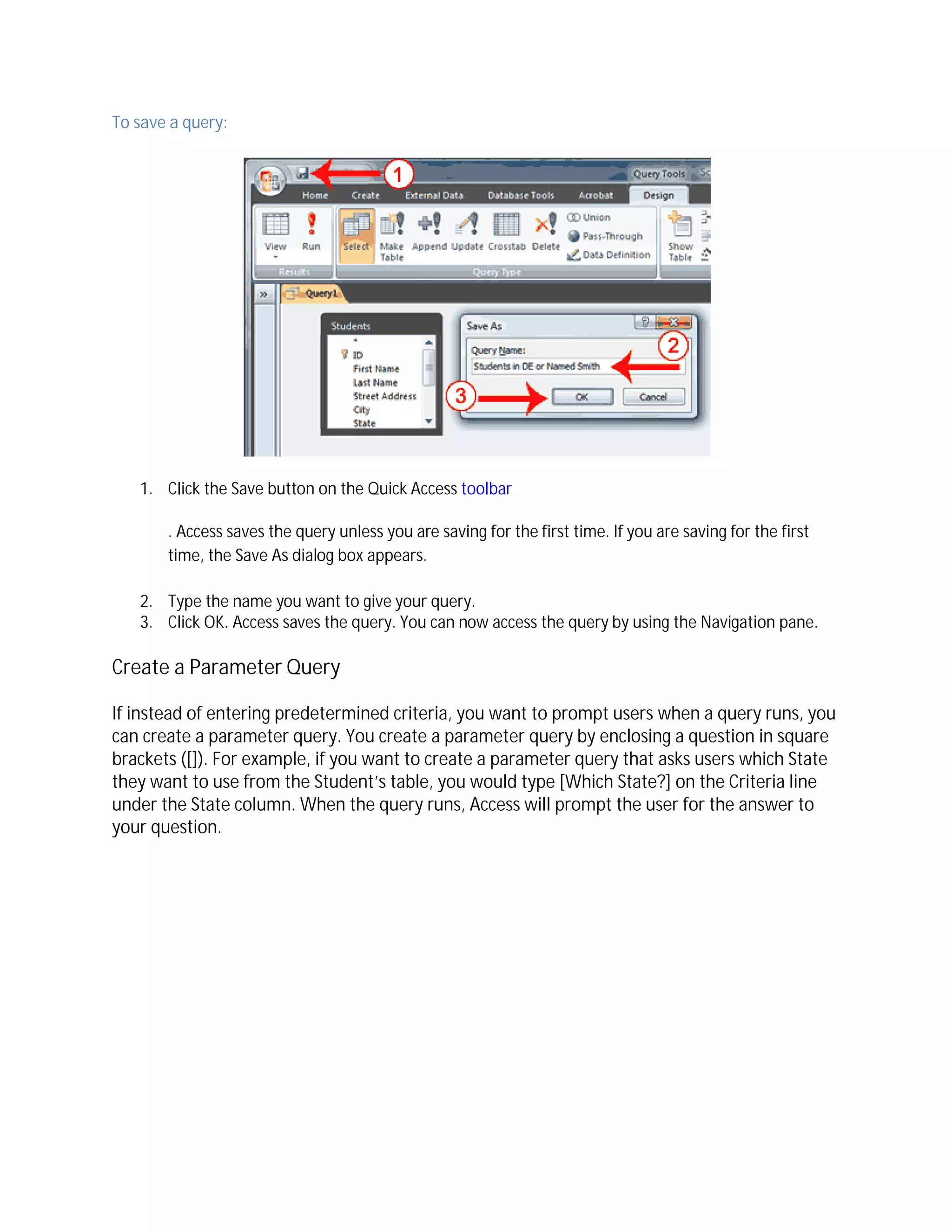 Access 2007 lecture notes students | PDF