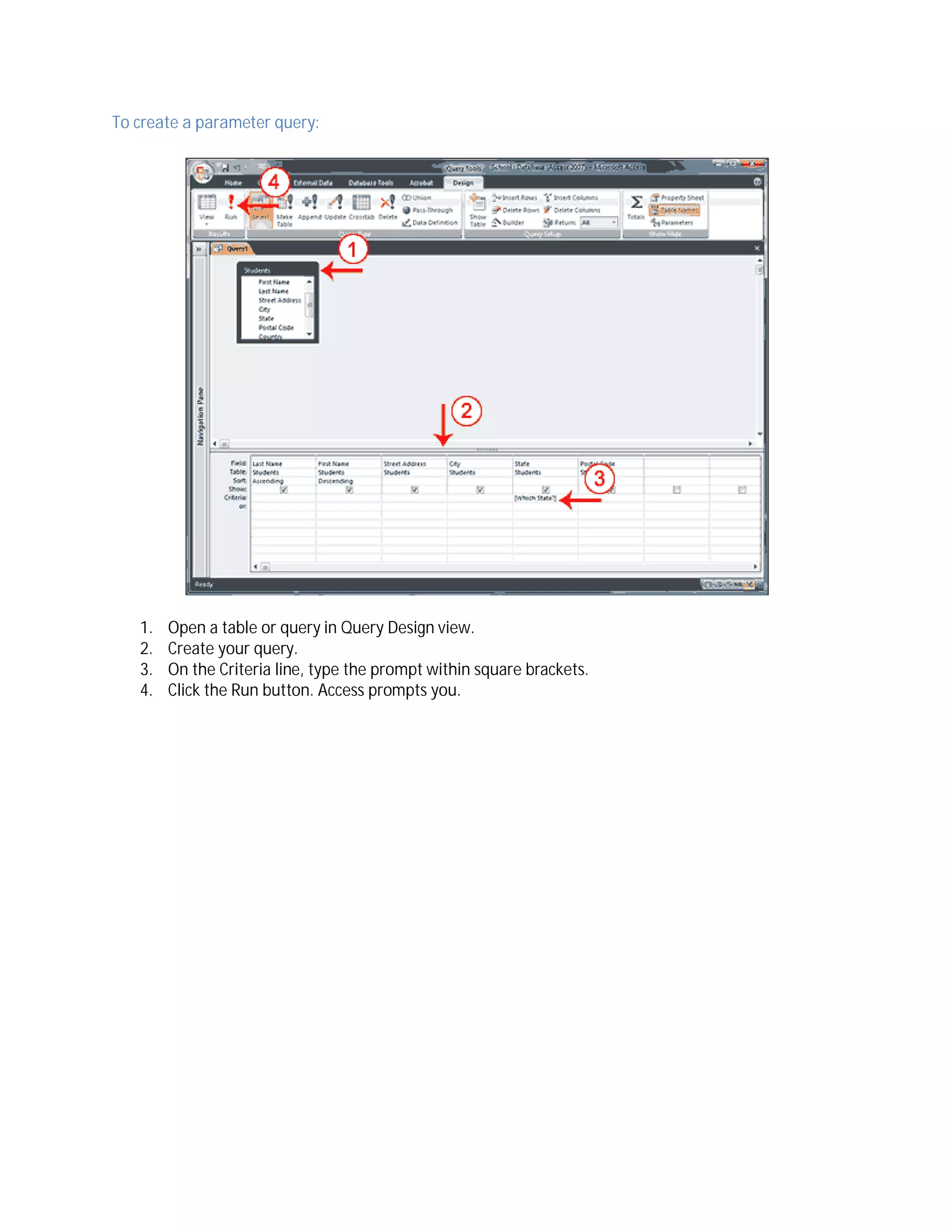 Access 2007 lecture notes students | PDF