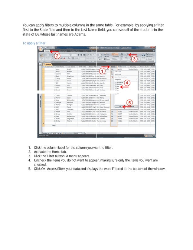 Access 2007 lecture notes students | PDF | Databases | Computer ...