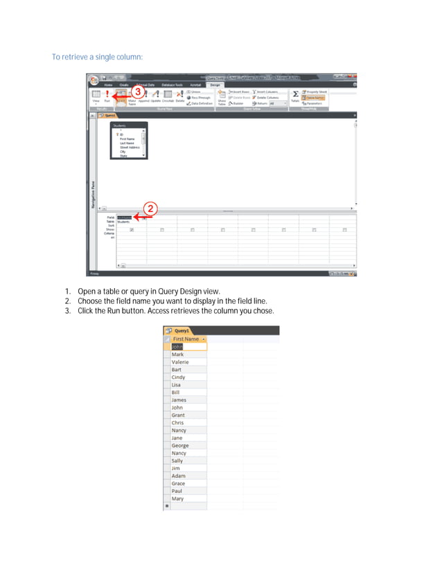 Access 2007 lecture notes students | PDF | Databases | Computer ...