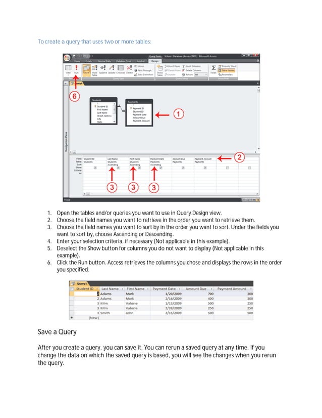 Access 2007 lecture notes students | PDF | Databases | Computer ...