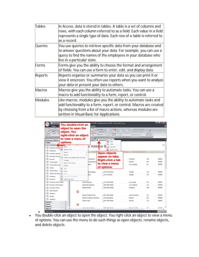 Access 2007 lecture notes students | PDF | Databases | Computer ...