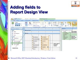 Access 2007 using reports | PPT | Desktop Publishing | Computer ...