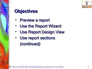 Access 2007 using reports | PPT | Desktop Publishing | Computer ...