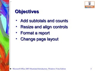 Access 2007 using reports | PPT | Desktop Publishing | Computer ...