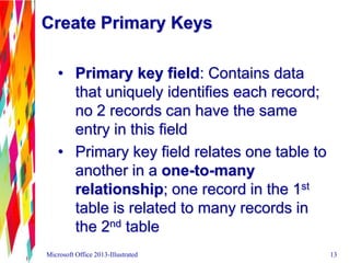 Access 2013 Unit A | PPTX