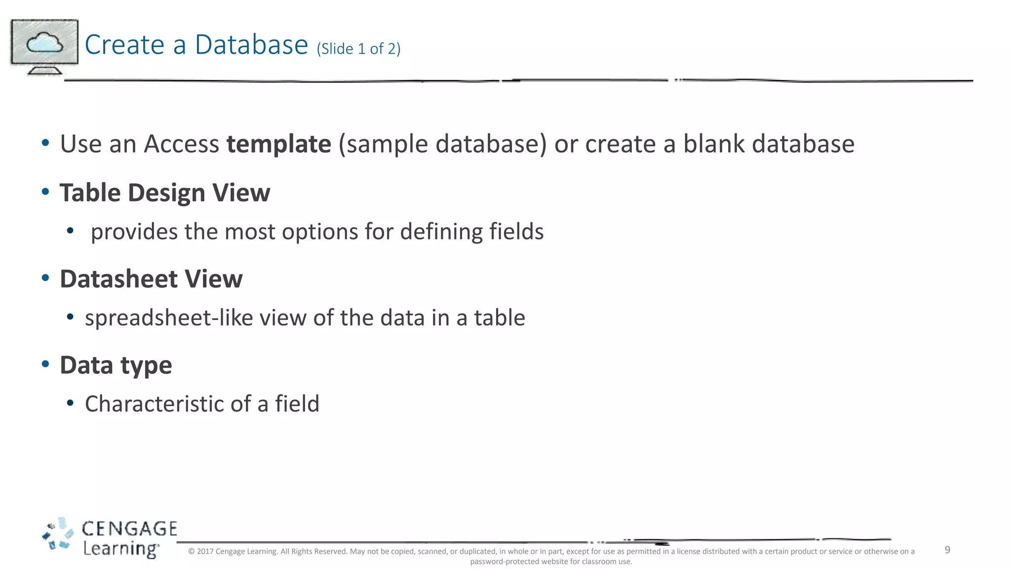 Access 2016 module 1 ppt presentation | PPTX