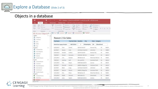 Access 2016 module 1 ppt presentation | PPTX | Databases | Computer Software and Applications