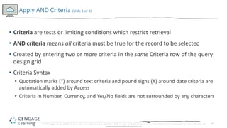 Access 2016 module 2 ppt presentation | PPTX