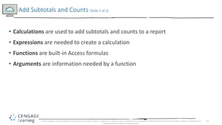 Access 2016 module 4 ppt presentation | PPTX