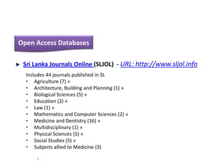 Access2eresource@eusl | PPT