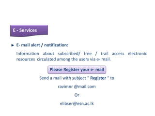 Access2eresource@eusl | PPT