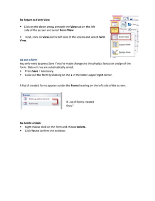 MS Access 2010 tutorial 4 | PDF