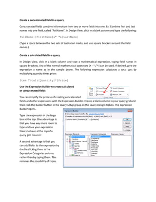 MS Access 2010 tutorial 5 | PDF