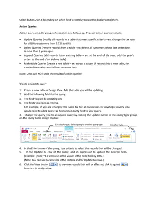 MS Access 2010 tutorial 5 | PDF