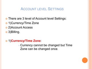 Account level settings in Adwords | PPTX