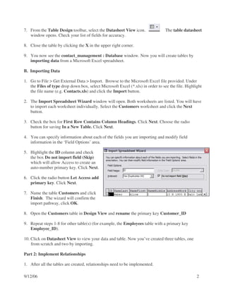Access advanced tutorial | PDF