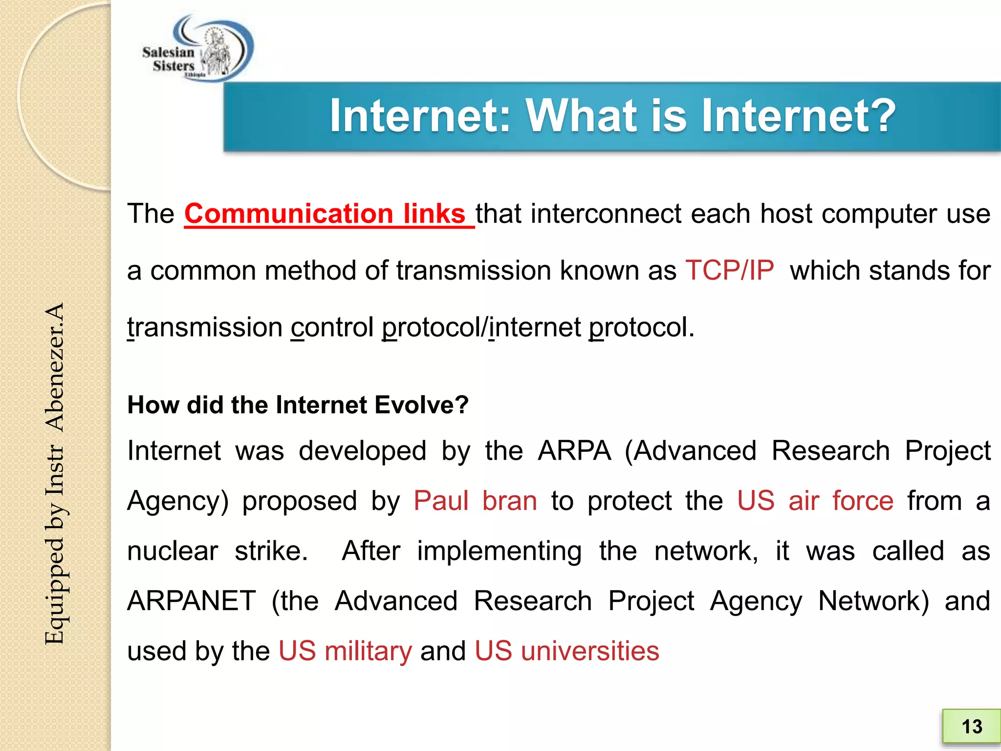 Access and use internet | PPTX