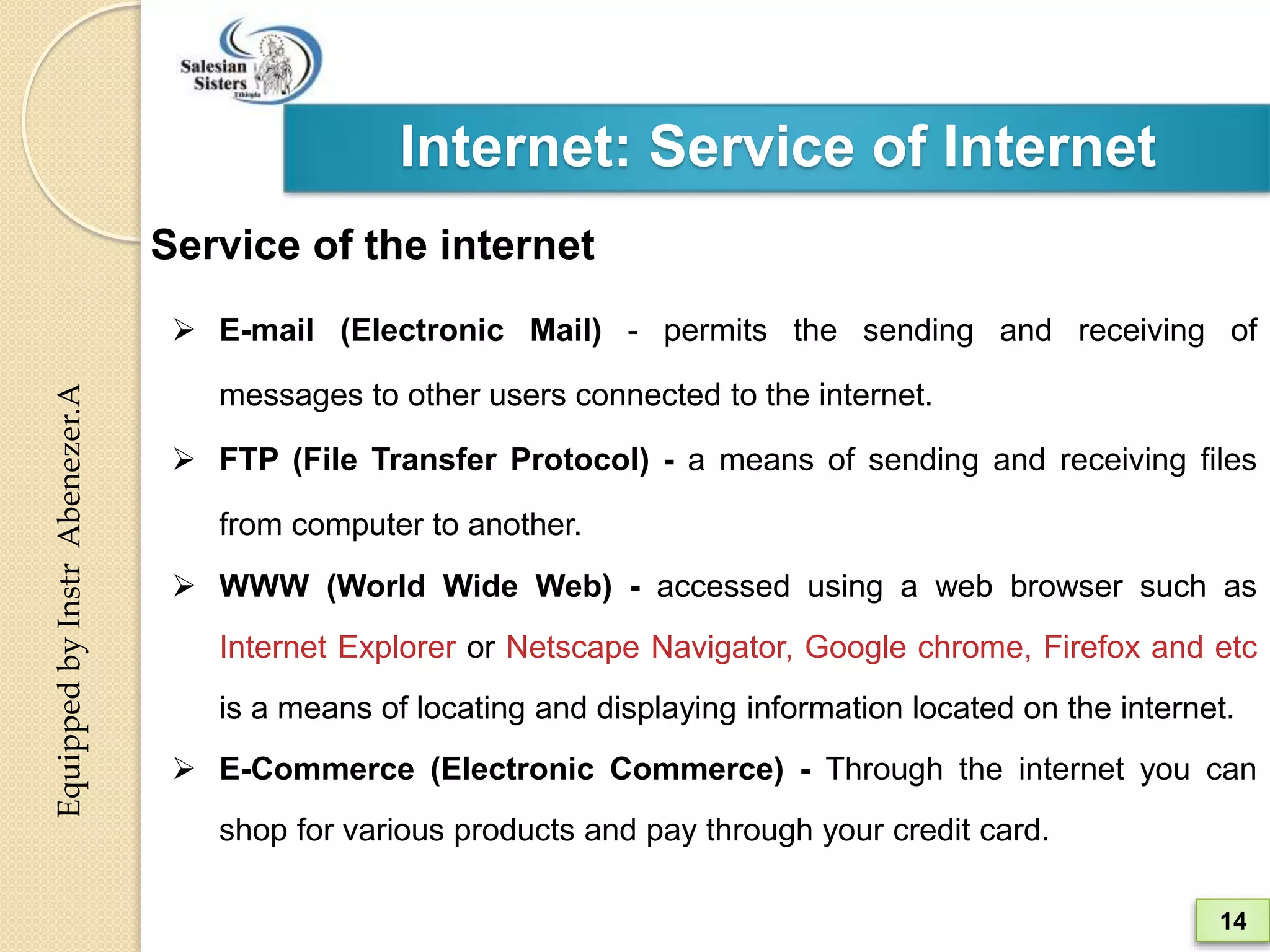 Access and use internet | PPTX